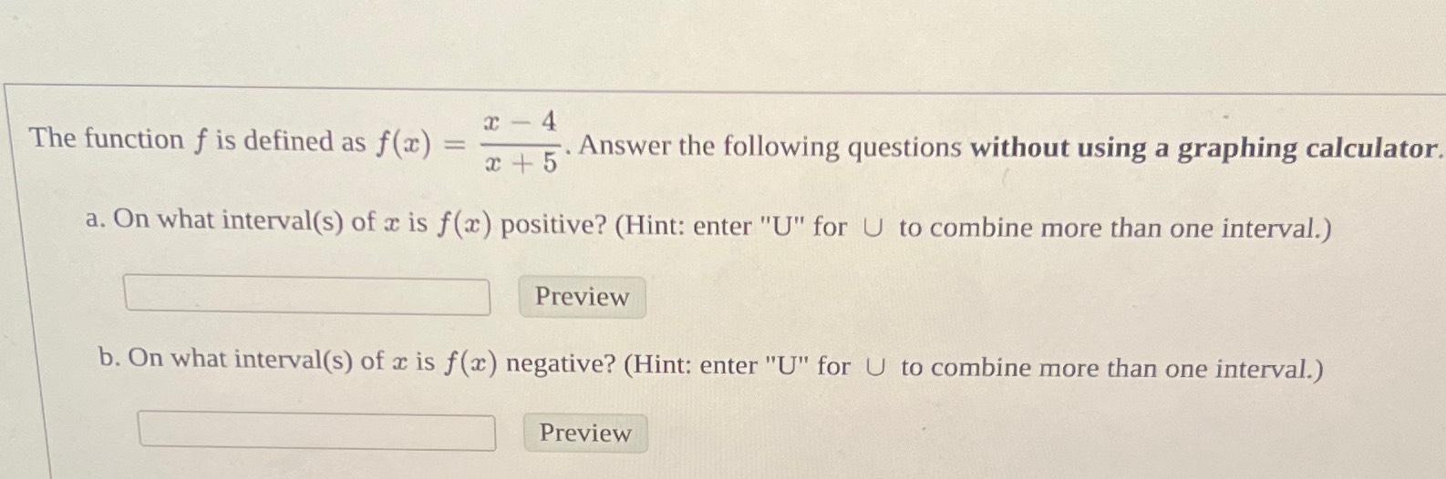 Solved The function f ﻿is defined as f(x)=x-4x+5. ﻿Answer | Chegg.com