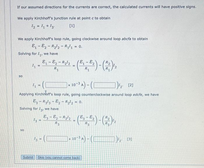 Solved Tutorial Exercise Using Kirchhoff's rules, find the | Chegg.com