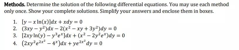 Solved 1. y(x) = Ge* + caxe* + x3e* | Chegg.com