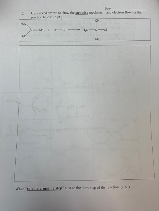 Solved Date 12 Use curved arrows to show the stepwise | Chegg.com