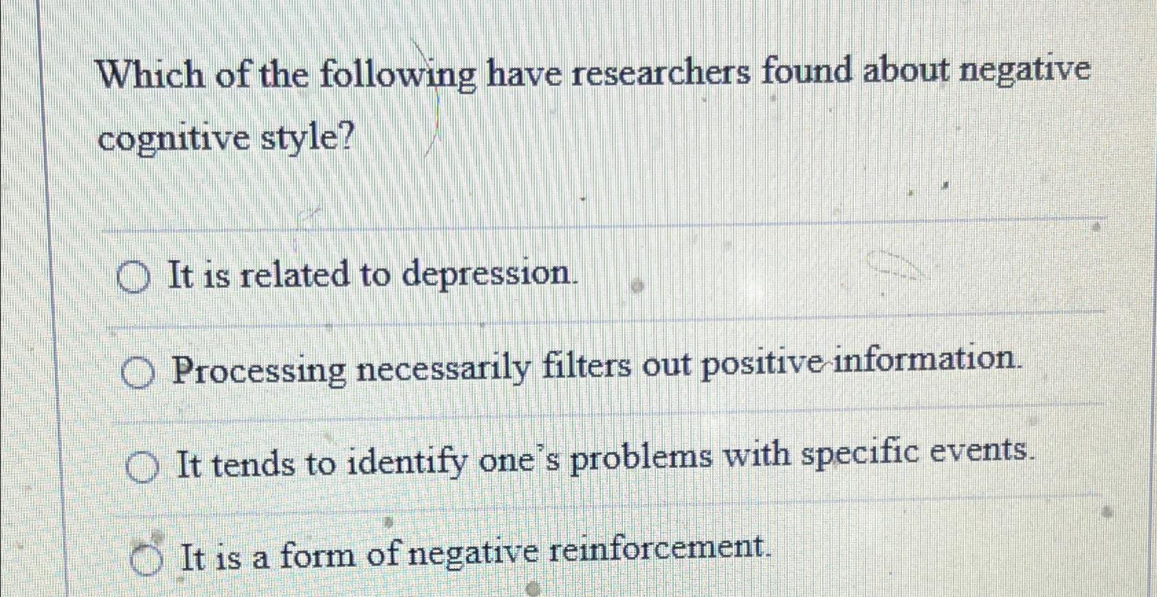 Which of the following have researchers found about | Chegg.com