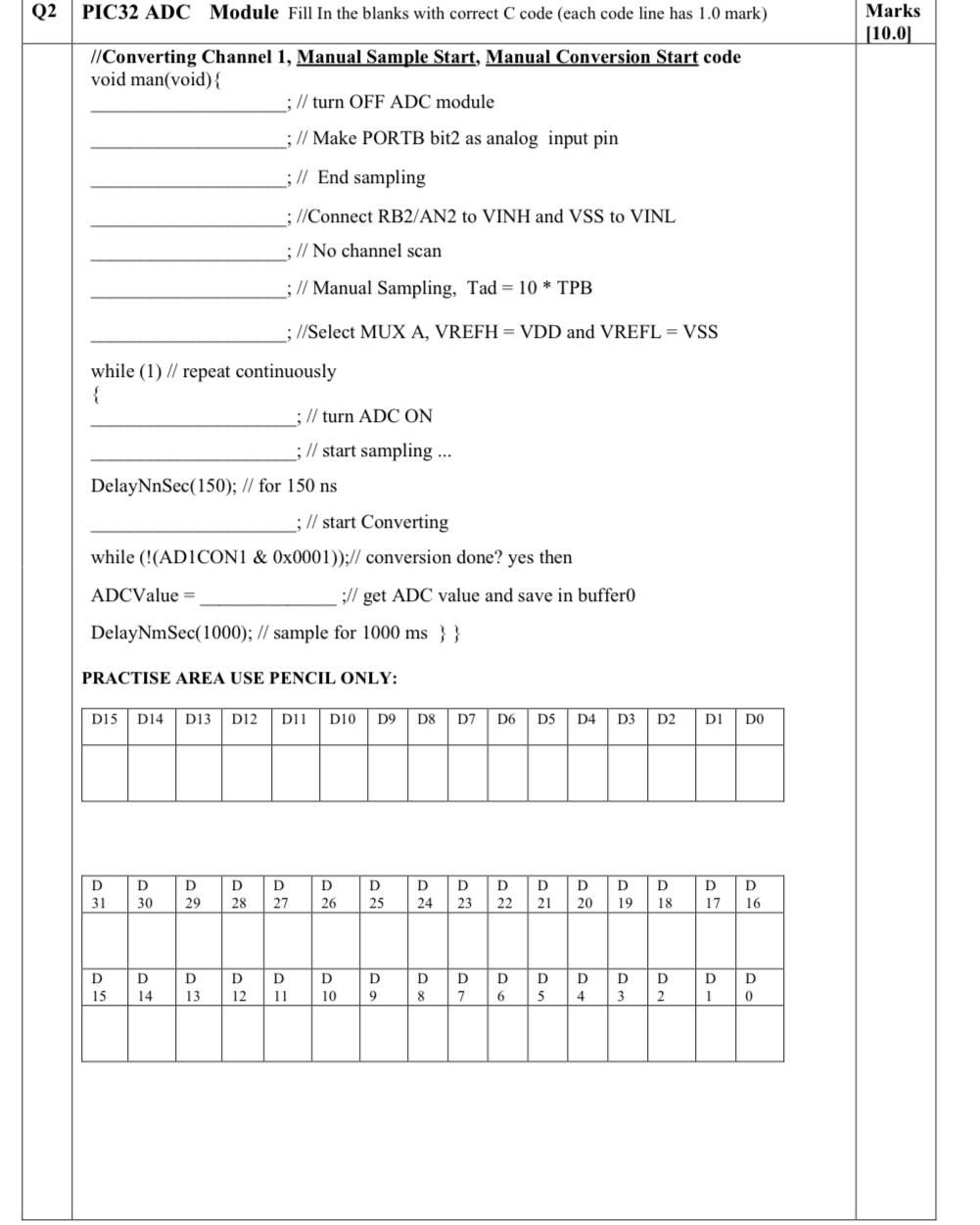Solved Real Time Embedded Systems PIC32 ﻿Question | Chegg.com