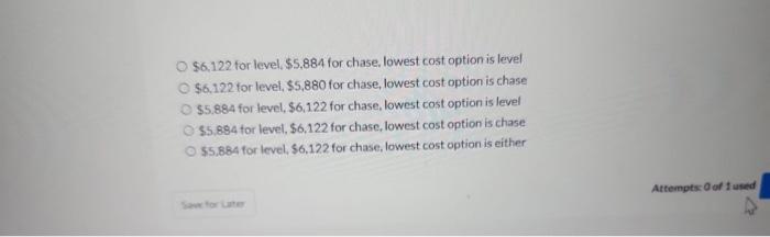 Solved Given the following calculate 1) cost using a level | Chegg.com