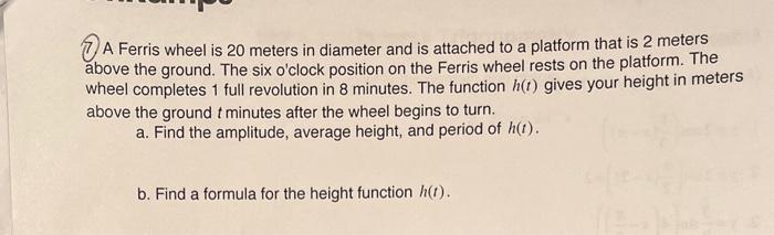 Solved how would i solve this trig word problem and draw | Chegg.com