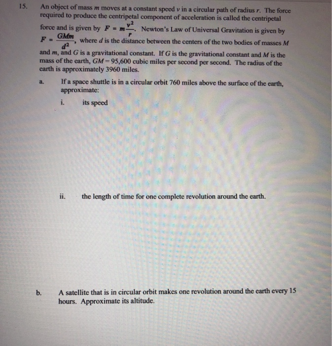 Solved 15. An object of mass m moves at a constant speed v | Chegg.com