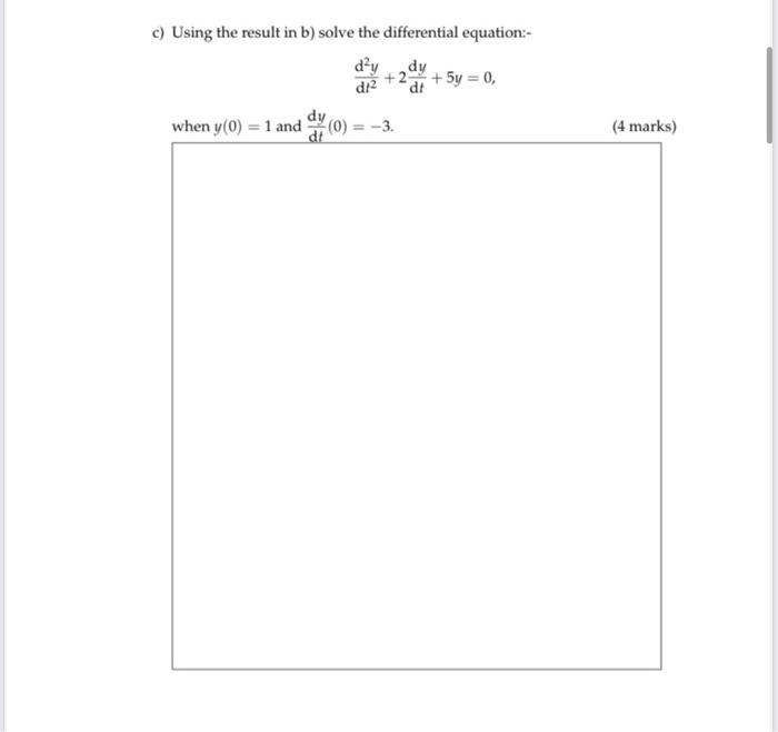 Solved 2. Laplace Transformsa) Using the first shift | Chegg.com