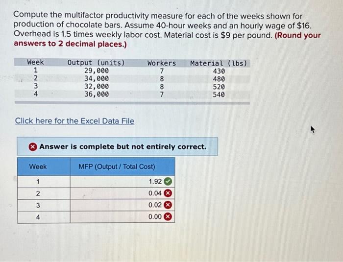Solved Compute the multifactor productivity measure for each | Chegg.com