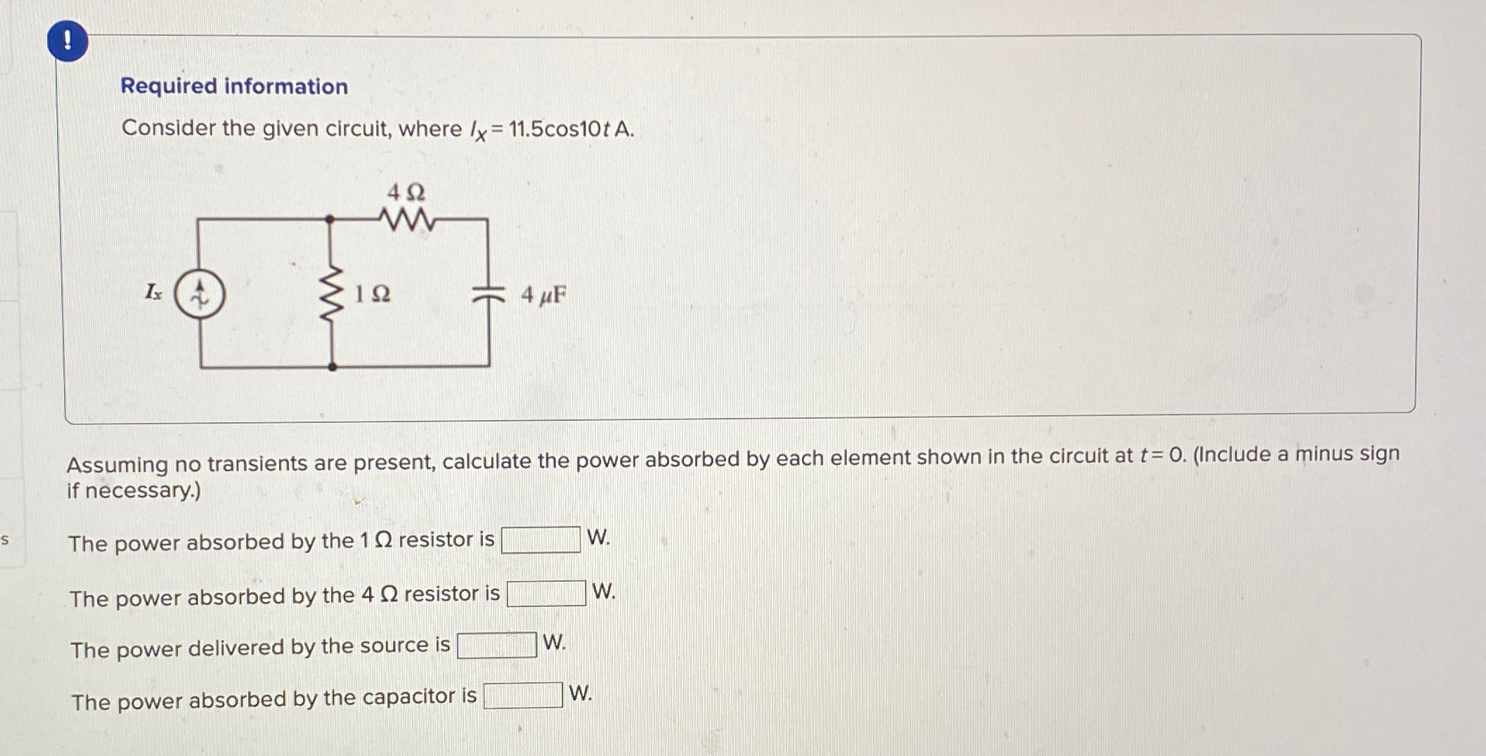 8Required informationConsider the given circuit, | Chegg.com