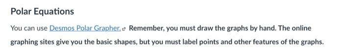 Solved Polar Equations You can use Desmos Polar Grapher. | Chegg.com