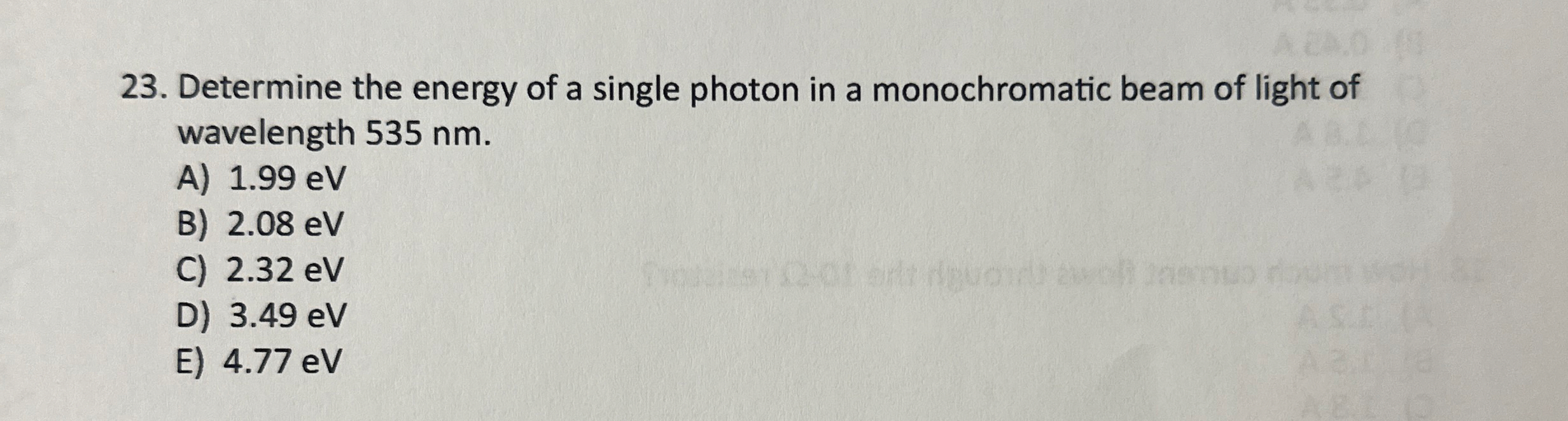 Solved Determine the energy of a single photon in a | Chegg.com