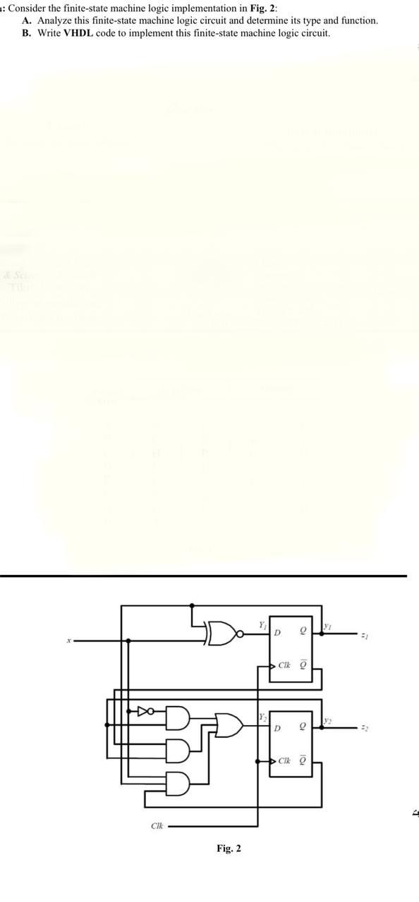 Solved : Consider the finite-state machine logic | Chegg.com