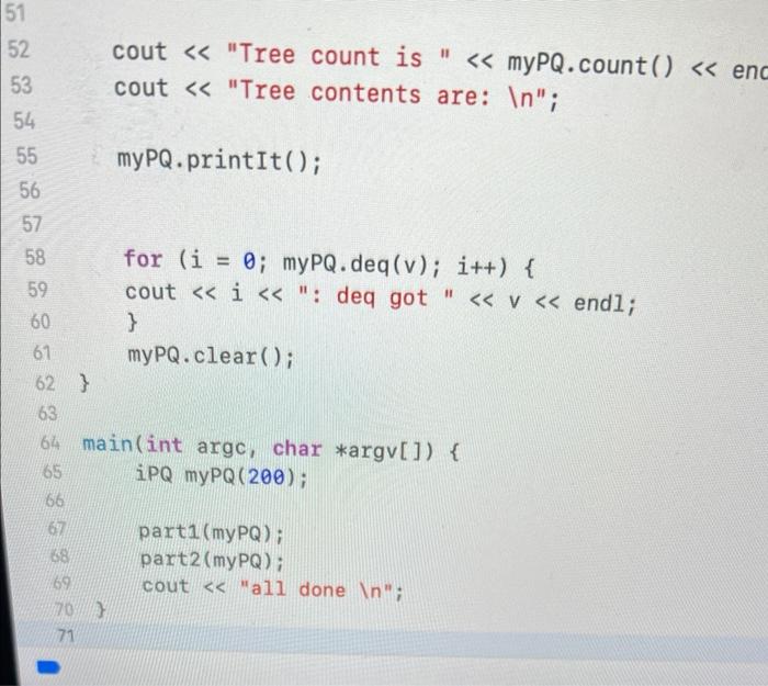 Solved - Methods: - int parent(iat index) const: 1/ returns | Chegg.com