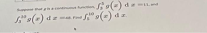 Solved Suppose that g is a continuous function, | Chegg.com