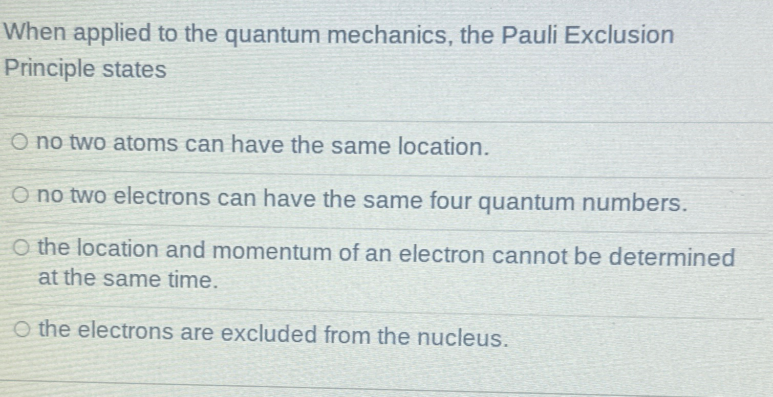 Solved When applied to the quantum mechanics, the Pauli | Chegg.com