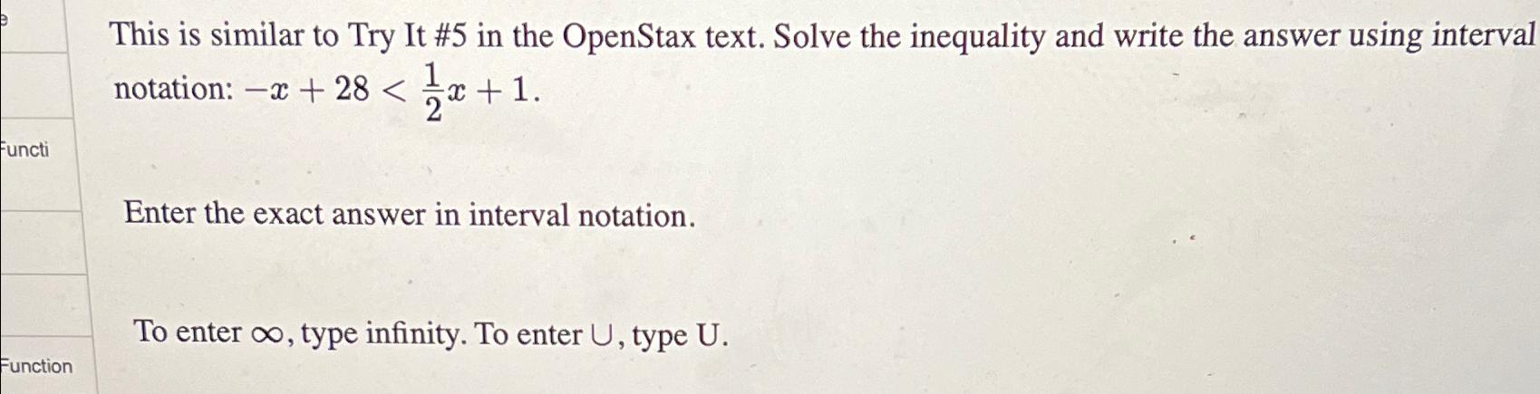 Solved This is similar to Try It #5 ﻿in the OpenStax text. | Chegg.com