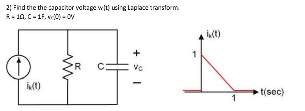 Solved Find the the capacitor voltage vc(t) ﻿using Laplace | Chegg.com