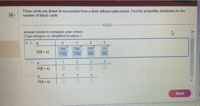 Solved Three cards are drawn in succession from a deck | Chegg.com