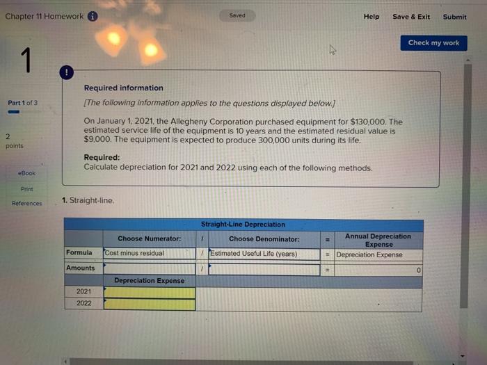 Solved Chapter 11 Homework Saved Help Save & Exit Submit | Chegg.com