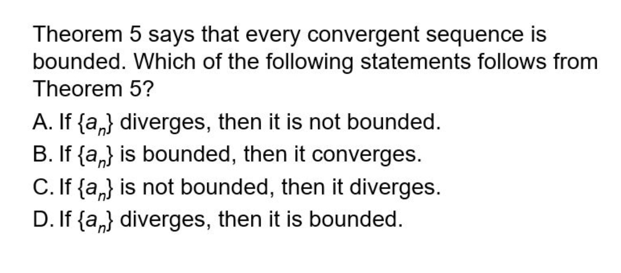 Solved Theorem 5 ﻿says that every convergent sequence | Chegg.com