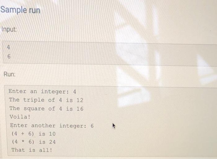 Solved Input: 4 6 Run: | Chegg.com