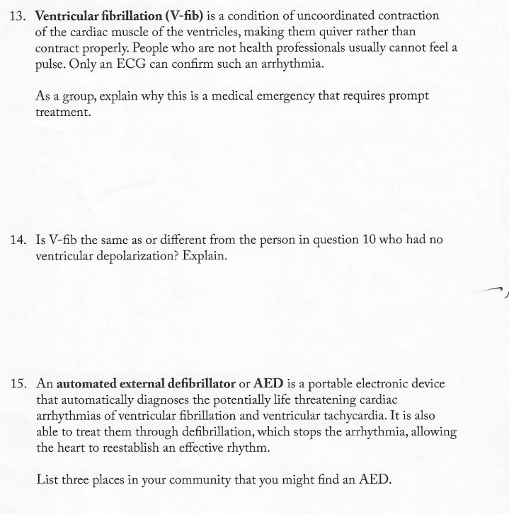 Solved Ventricular fibrillation (V-fib) ﻿is a condition of | Chegg.com