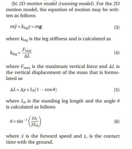 Solved (b) 2D ﻿motion model (running ﻿model). ﻿For the | Chegg.com