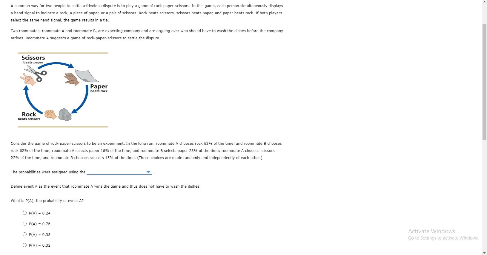 Solved A common way for two people to settle a frivolous | Chegg.com