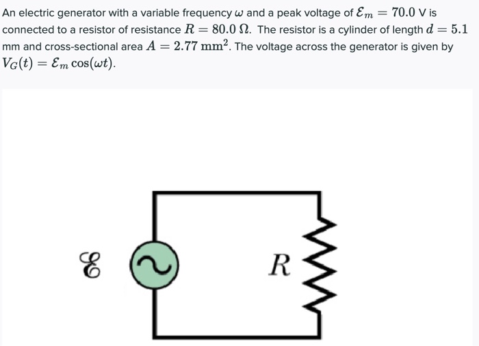 Solved a) What is the electric field in the resistor as a | Chegg.com