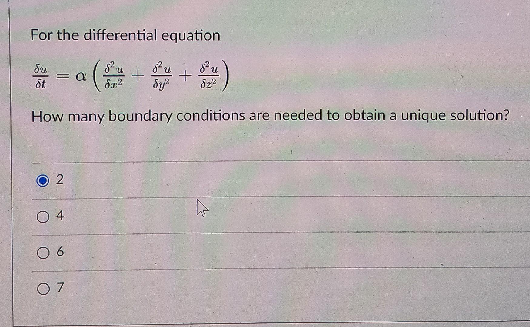 Solved For the differential equation u u (8² +8² +8u) How | Chegg.com