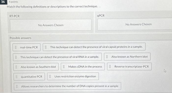 Solved Match the following definitions or descriptions to | Chegg.com