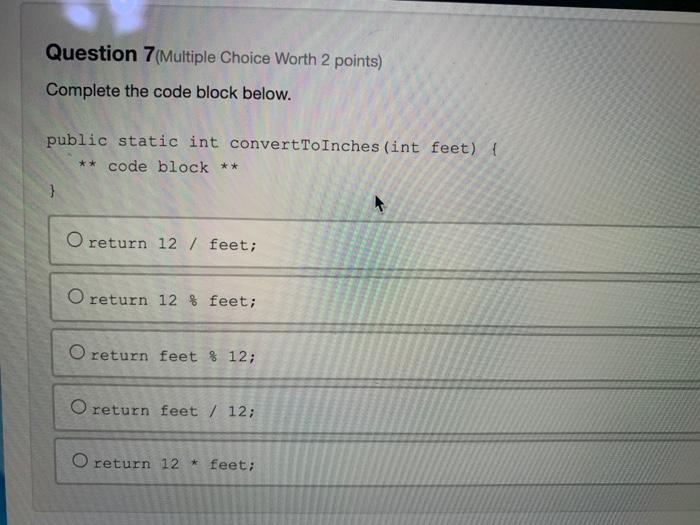 Solved Question 6(Multiple Choice Worth 2 points) Which of | Chegg.com