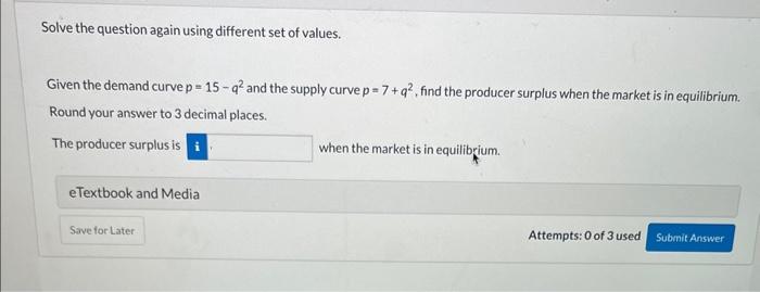Solved Solve the question again using different set of | Chegg.com