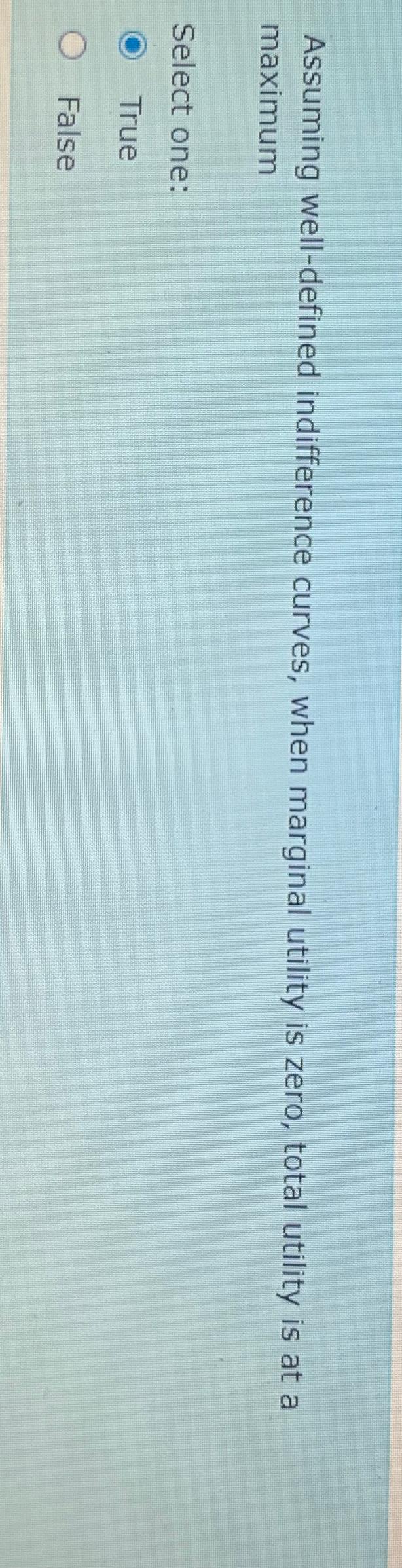 Solved Assuming well-defined indifference curves, when | Chegg.com