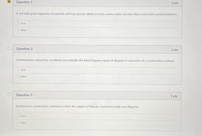Solved Question 1 A soil with great angularity of particles | Chegg.com
