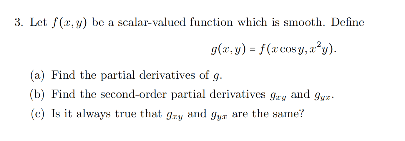 Solved Let f(x,y) ﻿be a scalar-valued function which is | Chegg.com