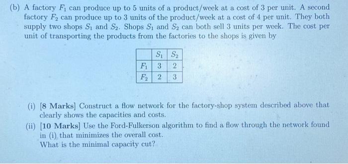 Solved b) A factory F1 can produce up to 5 units of a | Chegg.com