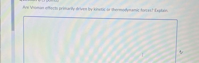 Solved Are Vroman effects primarily driven by kinetic or | Chegg.com