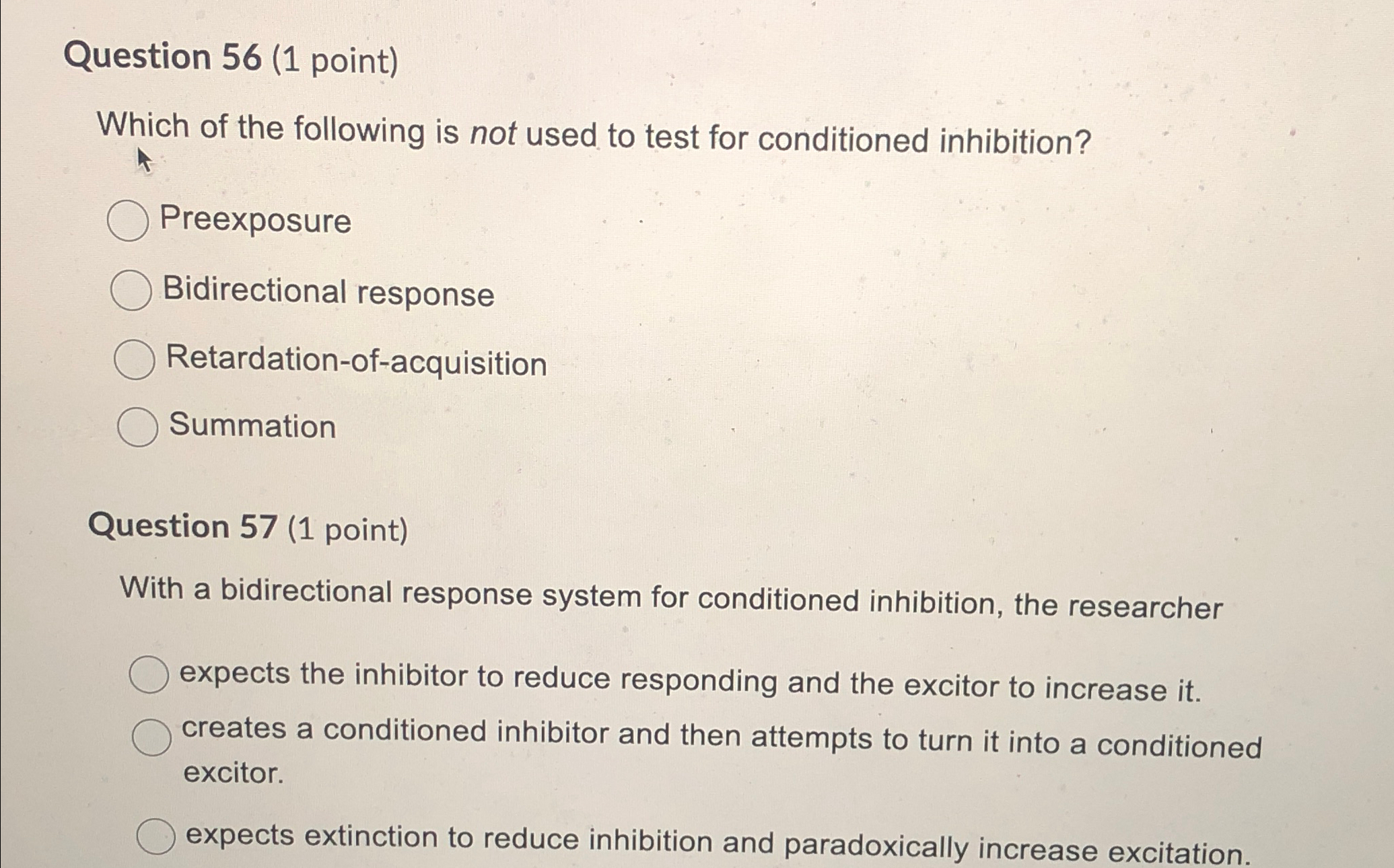 Solved Question 56 (1 ﻿point)Which of the following is not | Chegg.com