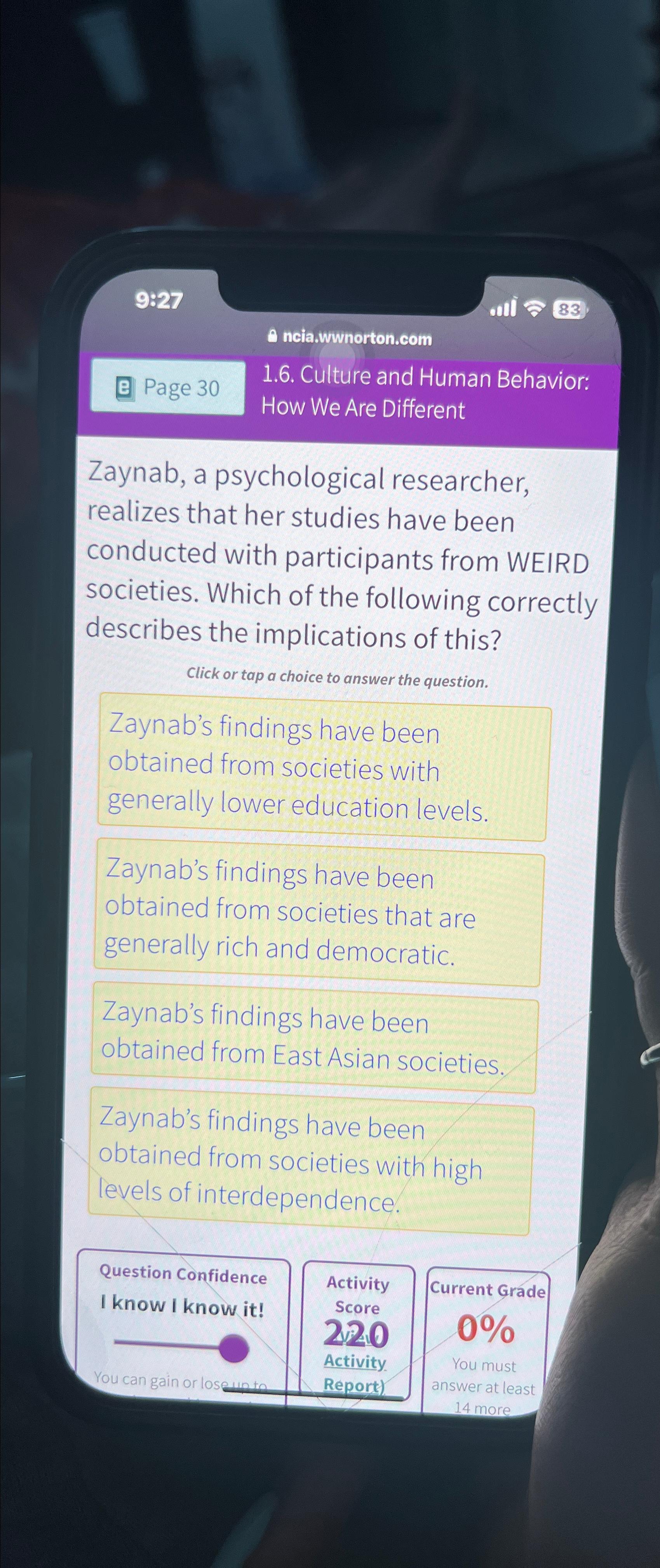 Solved 9:27แi ร 83O ncia.wwnorton.comPage 301.6. ﻿Culture | Chegg.com