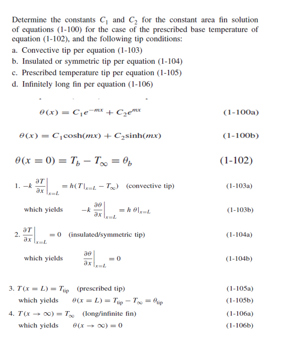 Solved Determine the constants C1 ﻿and C2 ﻿for the constant | Chegg.com