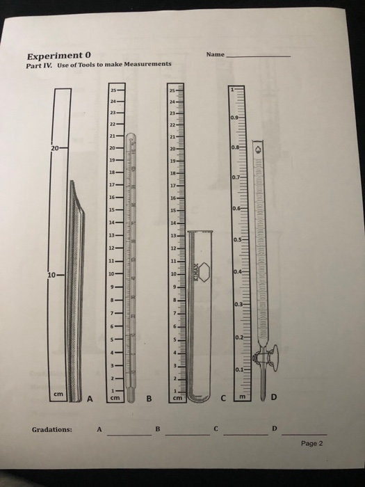 Solved Name Experimento Part IV. Use of Tools to make | Chegg.com