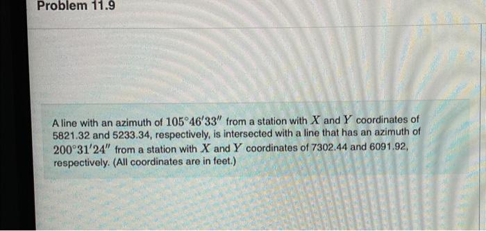Solved A line with an azimuth of 105∘46′33′′ from a station | Chegg.com