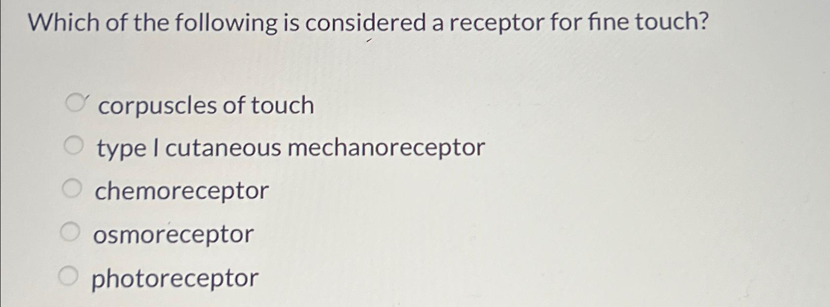 Solved Which of the following is considered a receptor for | Chegg.com