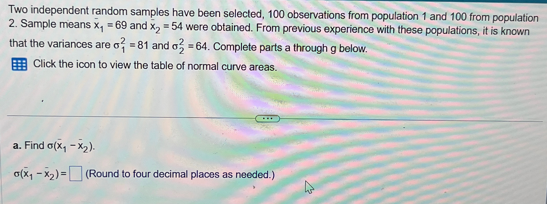 Solved Two independent random samples have been selected, | Chegg.com