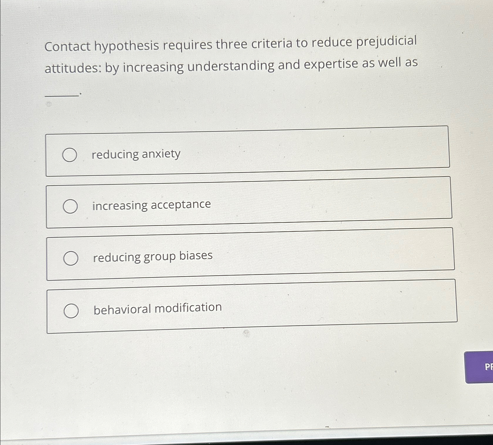 Solved Contact hypothesis requires three criteria to reduce | Chegg.com