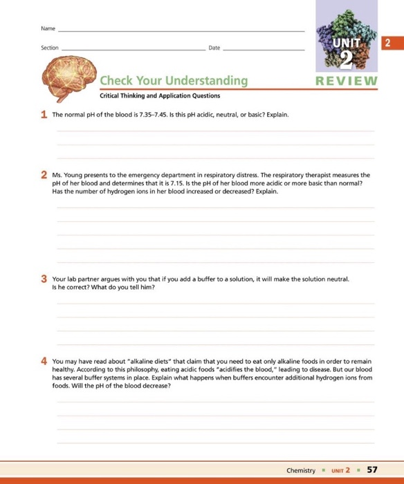 Solved Name UNIT 2 Section Date REVIEW Check Your | Chegg.com