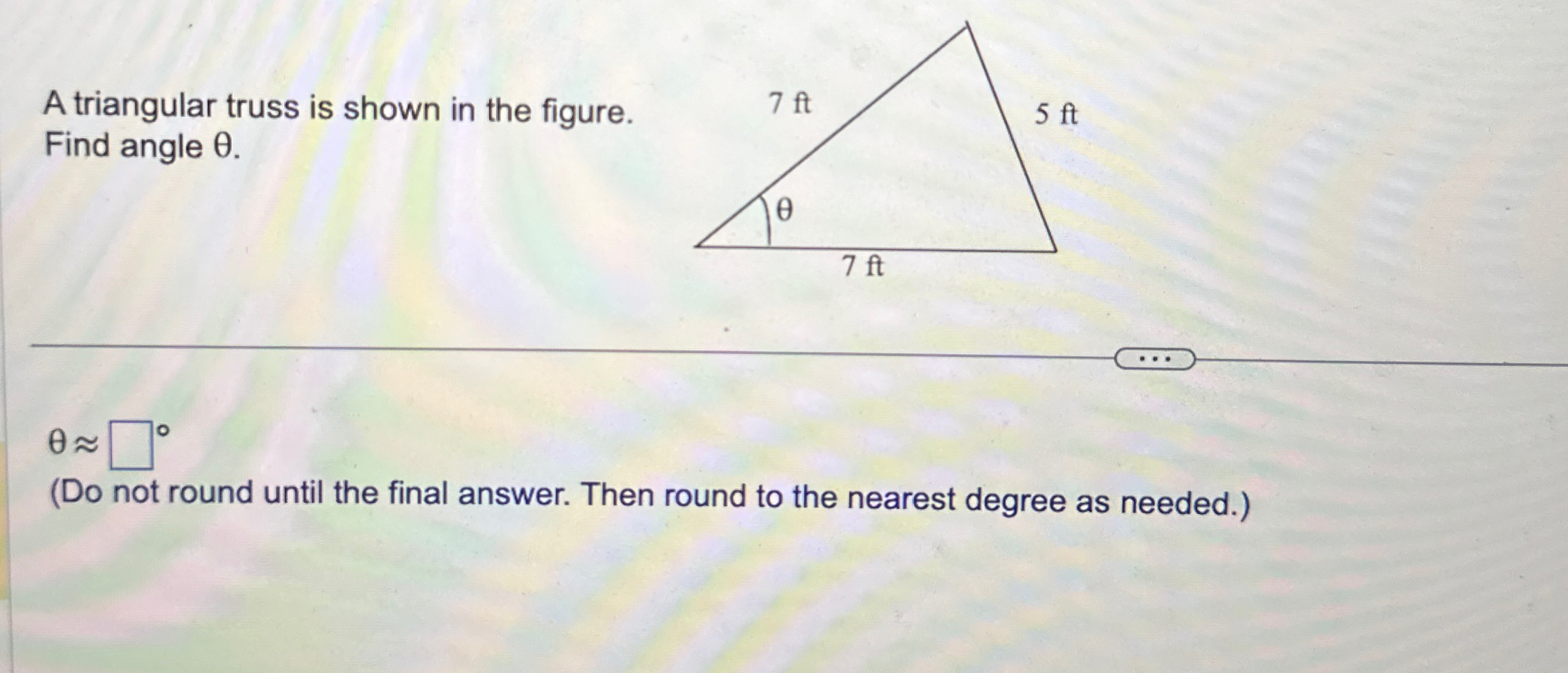 Solved A triangular truss is shown in the figure. Find angle | Chegg.com