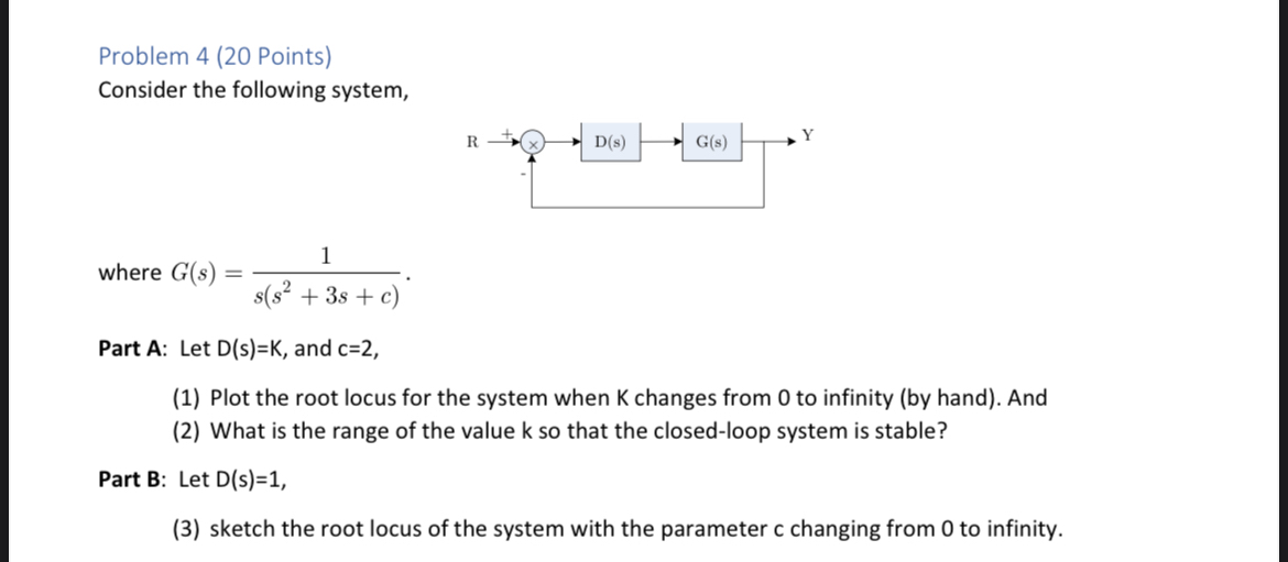 Solved Problem 4 (20 ﻿Points)Consider the following | Chegg.com