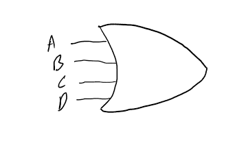 Solved how do I make a 4-input OR gate using only 2-input | Chegg.com