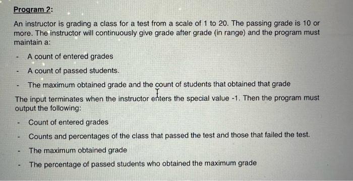 Solved An instructor is grading a class for a test from a | Chegg.com